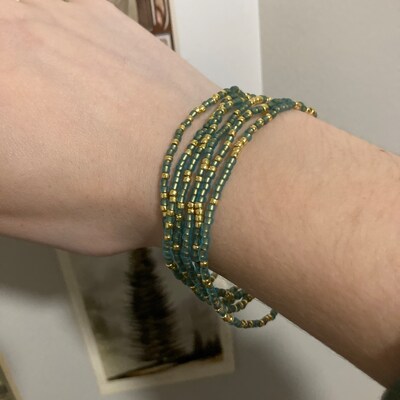 Small Bead Bracelet Stack Stretch Bracelet Set for Women Dainty ...