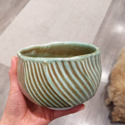 Slab/hand Built Stoneware Pitcher With Grey Blue Glazes Made - Etsy