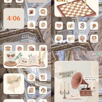 Light Academia Aesthetic IOS 14 Icons Pack, Beige Academia Ios App ...