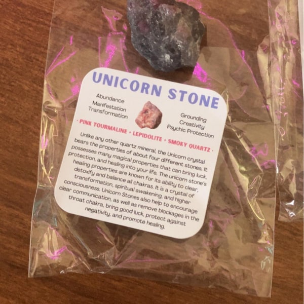 Unicorn Stone | Raw Unicorn Stone | Lepidolite, Pink Tourmaline, Smoky ...