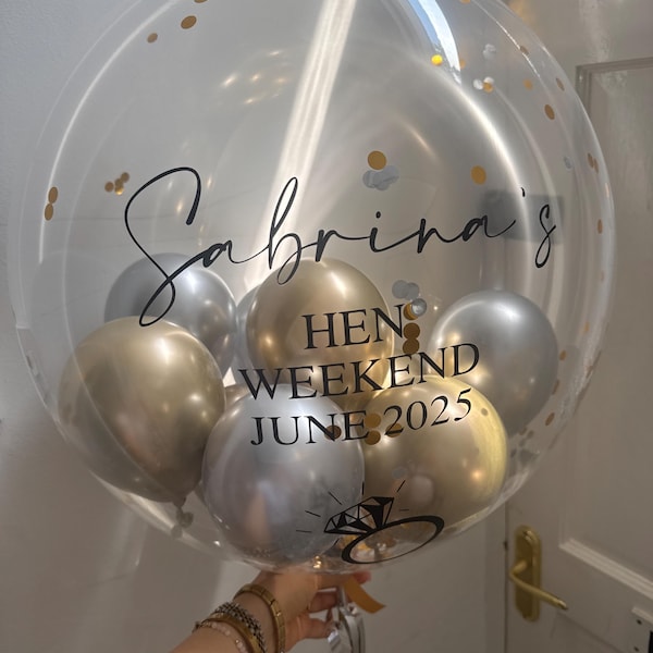 Hen Do Balloons Personalised - Bride to Be - Balloons - Personalised ...