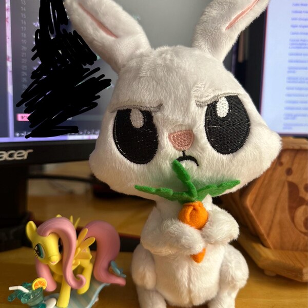 Pop Cat Meme Plush Keychain - Etsy