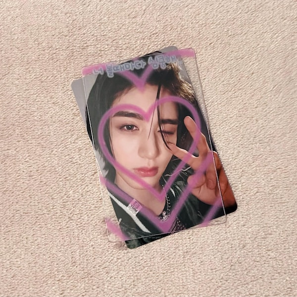 Kpop Photocard Frame Card, Heart Beam Deco Frame, Kpop Photocard ...