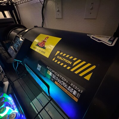 Futuristic Cyberpunk Vinyl Sticker With Cool Tech Modification Design ...