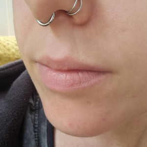 16g Opal Teardrop Septum Clicker/daith Earrings/dangle Septum Piercing ...