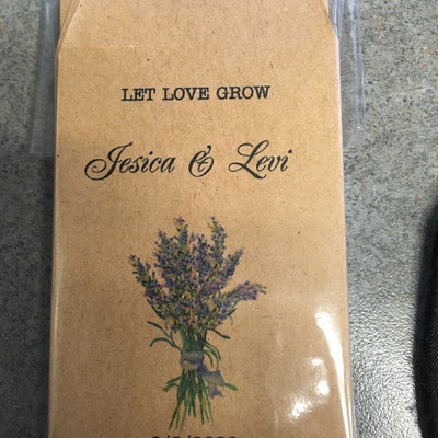 Lavender Seed Packets, Custom Seed Packets, Wedding Favors, Lavender ...