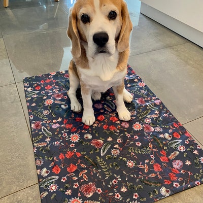 Travel Mat for a Dog, Outdoor Dog Mat, Roll up Dog Mat, Personalized ...