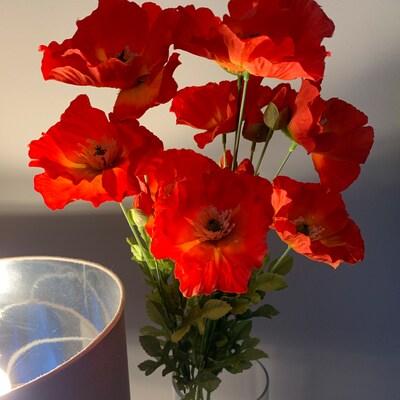 Artificial Poppy, Artificial Flowers, Orange Poppy, Poppy Home Decor ...