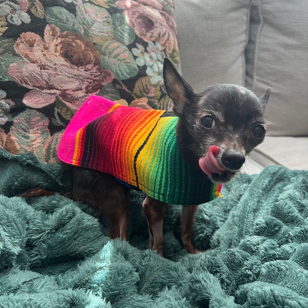 Dog Clothes - Pink Handmade Dog Apparel From Authentic Mexican Blanket ...