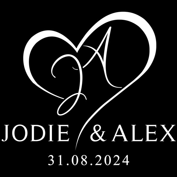 Monogram for Wedding, Gobo Monogram, Wedding Gobo Monogram, Static Gobo ...