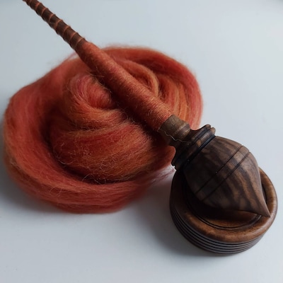 Walnut Wood Spindle Display Stand for Drop and Support Spindles holds ...