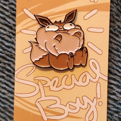 Pokemon Eevee Goofy Soft Enamel Pin - Etsy