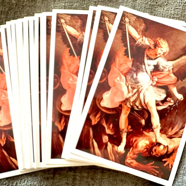 BULK 50 PACK - Saint Michael the Archangel Third Class Relic Holy Cards ...