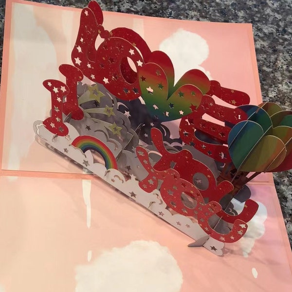 Thank You 3D Pop up Card, Appreciation Card. - Etsy