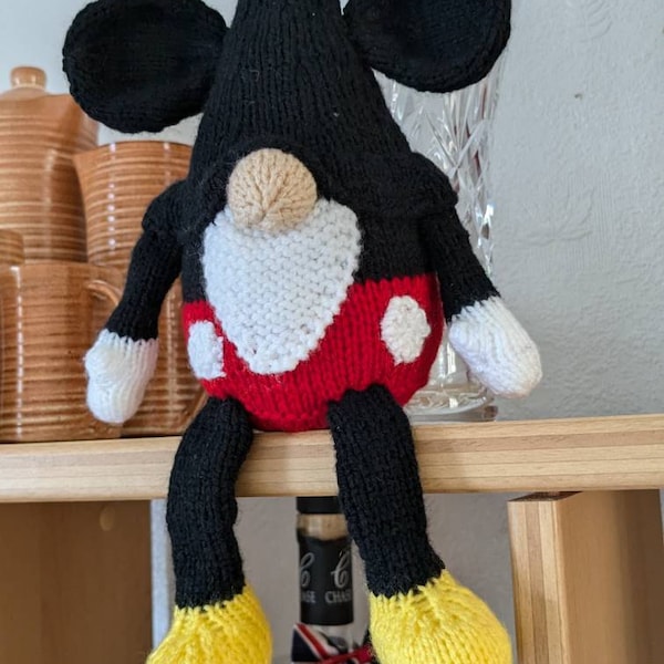Mickey and Minnie Mouse Gnome’s Knitting Pattern, Knit Scandinavian ...