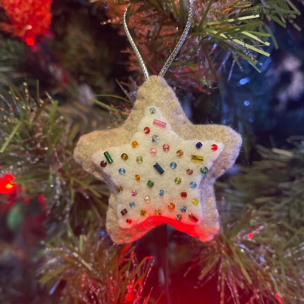 Set of 3 Handmade Felt and Sequin FISH Ornaments 3 1/2 X 2 1/2" - Etsy