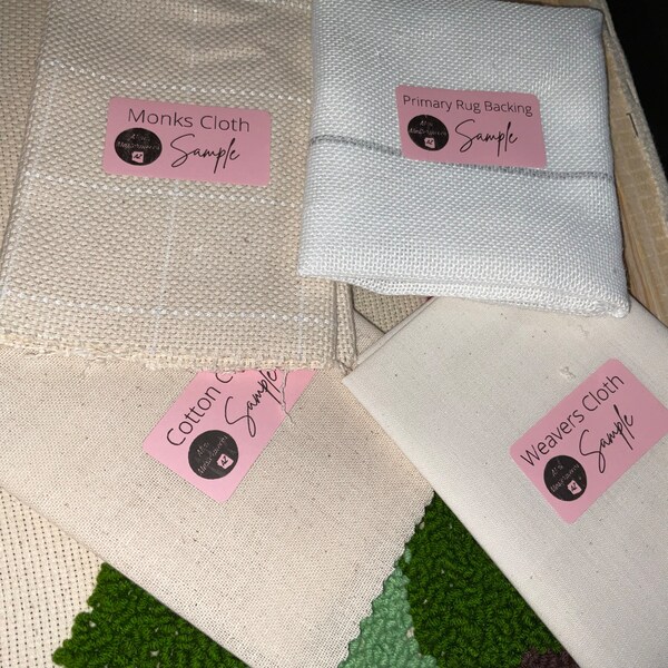 Sample Fabric Pack, Punch Needle Foundation Cloth Sample Pack, Monks ...