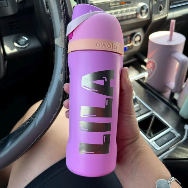 Owala 24 Oz Tumbler-neon Eclipse-floral Engraved Tumbler-engraved Owala ...