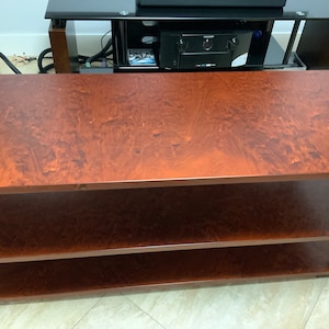 Audio Rack With Adjustable Oak Shelves / Record Player Stand / Media ...