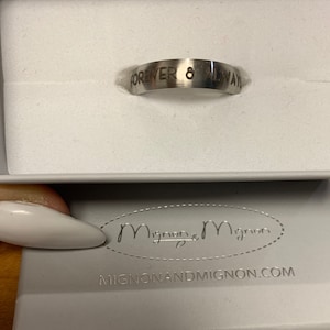 Personalized Engraved Ring Fathers Day Gift From Son Daughter Gift for ...