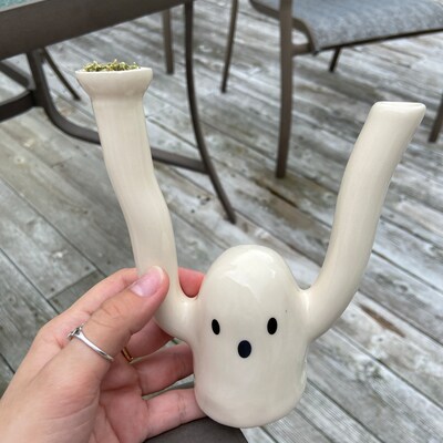 Digi Ghost Home Decor Handmade Ceramic Ghost Figurine Rompotodo - Etsy