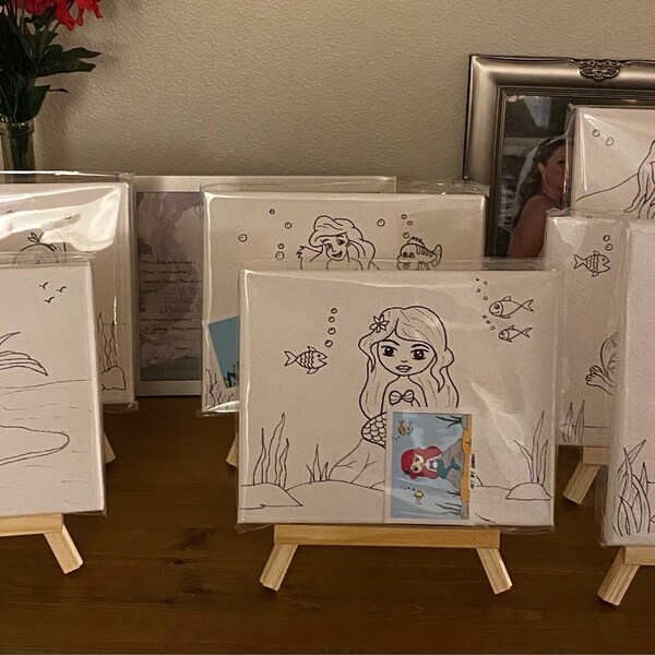 Paint Your Own Mermaid,diy Paint Kit,mermaid Paint Party Favor,pre ...