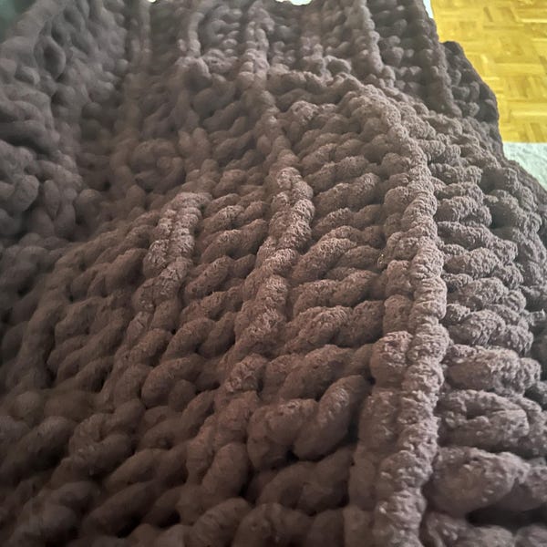 CROCHET PATTERN & VIDEO/ Chunky Cabin Throw, Jumbo Blanket Yarn Pattern ...