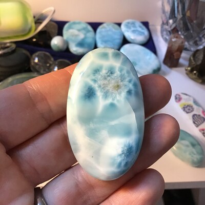 Small Larimar Geode Chunk/ Rough Larimar/ Polished Larimar - Etsy
