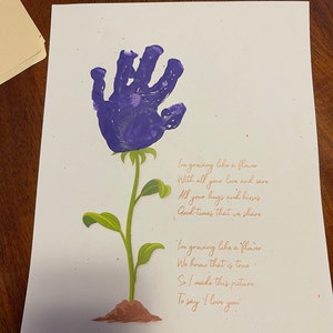 I'm Growing Like a Flower / Hand Handprint Art / Kids Baby Toddler ...