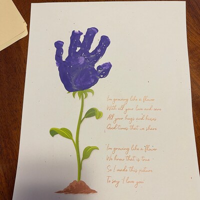 I'm Growing Like a Flower / Hand Handprint Art / Kids Baby Toddler ...