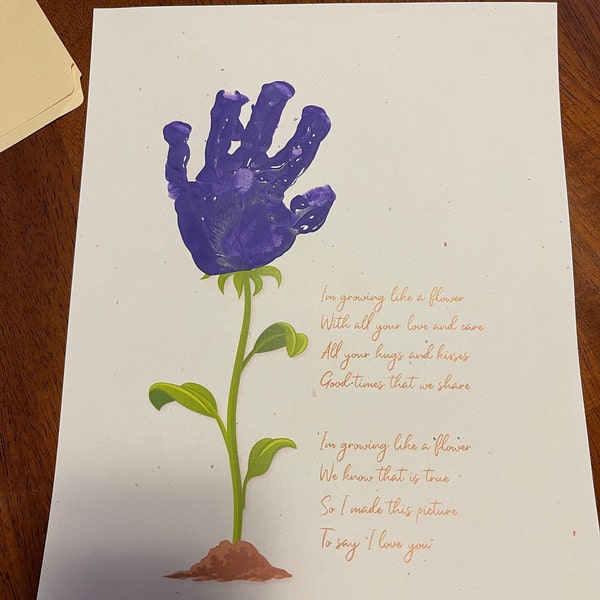 I'm Growing Like a Flower / Hand Handprint Art / Kids Baby Toddler ...