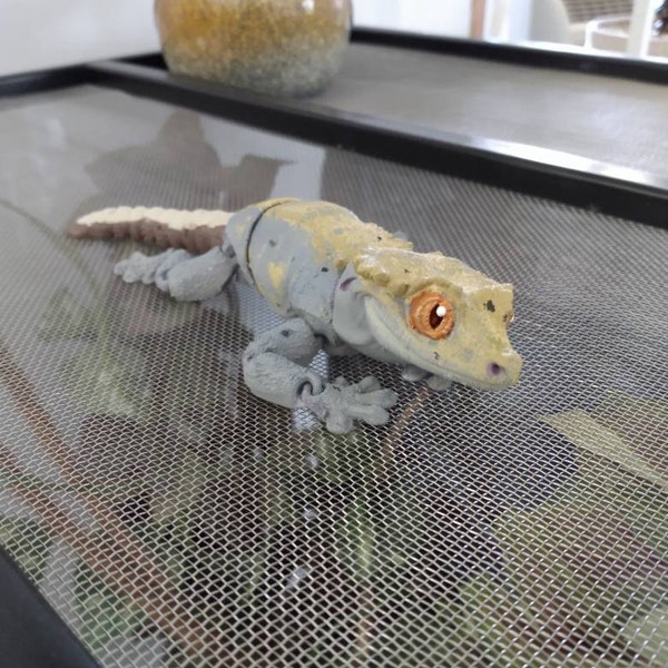 Crested Gecko Digital .STL File for 3d Printing, Articulated Fidget ...