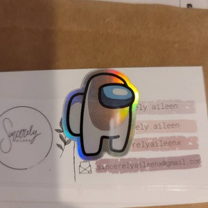 Holographic Among Us Crewmate Sticker - Etsy