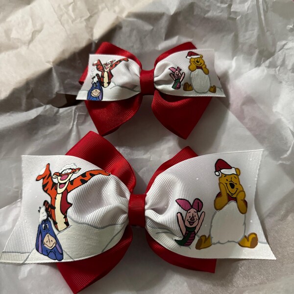 Back to School Hand Painted Hair Bows, Back to School, Hair Bow, School ...