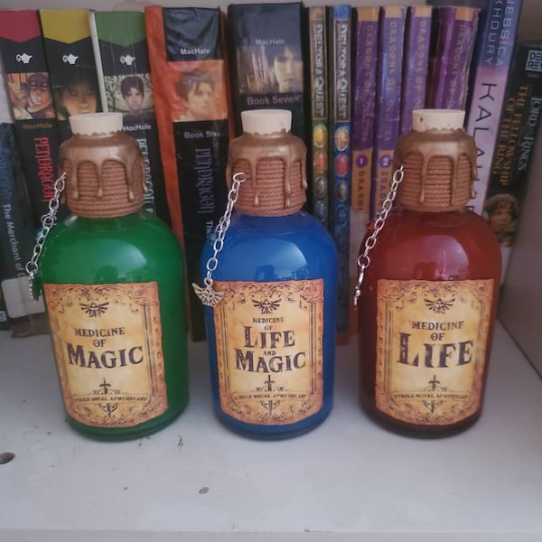 The Legend of Zelda Red, Green and Blue 3 Potion Bundle Inspired by the ...