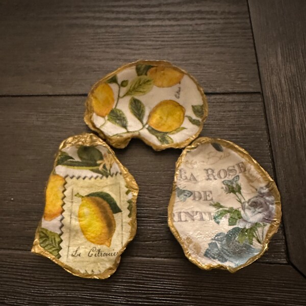 Cherry Blossom Oyster Shell Decor- Handmade Ring Dish, Bridesmaid Gifts ...