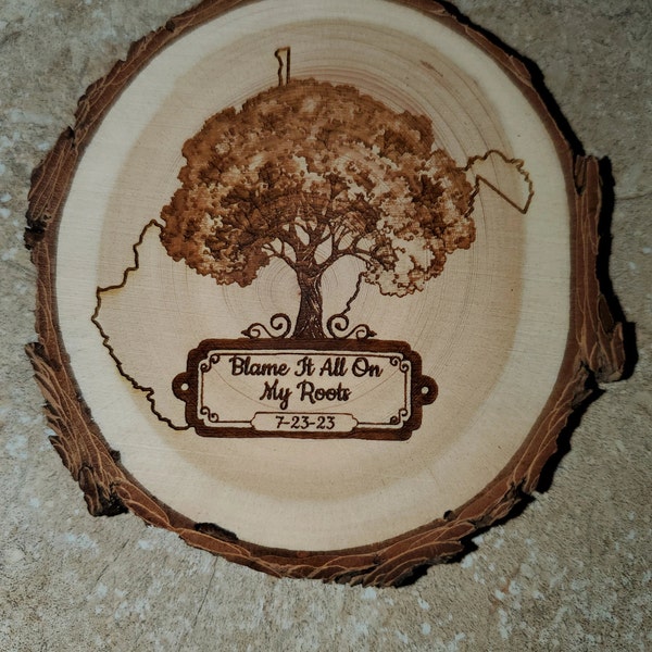 Engraved Family Reunion Wood Slice Magnets Personalized Family Tree of ...