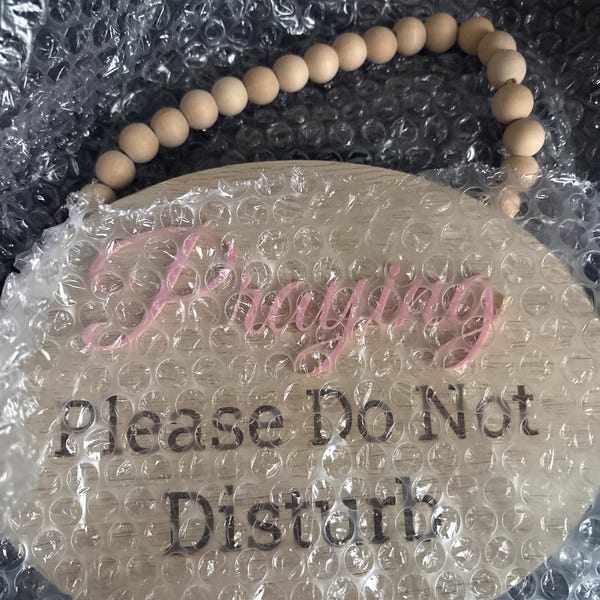 Praying - Please Do Not Disturb Door Hanger - Etsy