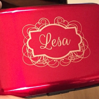 Custom Personalized Laser Engraved Monogram Anodized Aluminum RFID ...