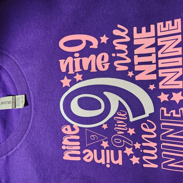 Number 9 Birthday Svg, Nine Svg, 9 Year Old Svg, Ninth Birthday Svg, 9 ...