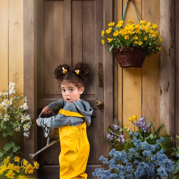 Virtual Background Spring Wildflowers, Composite Digital Background ...