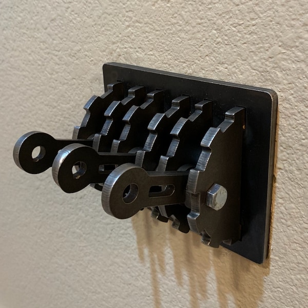 Triple Light Switch Cover With Levers / Steel / Steampunk Lighting ...