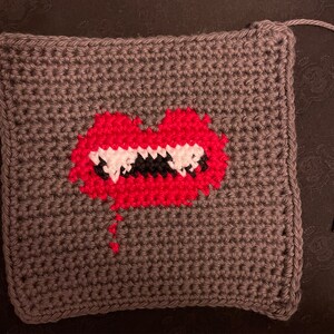 Semicolon Washcloth Crochet Pattern, Single Crochet SC Graph ...