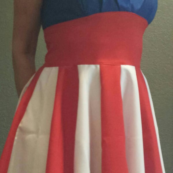 Pageant Costume American Flag Dress, America Dress , MADE TO MEASURE ...