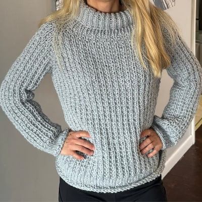 KNITTING PATTERN Boyfriend Fit, Classic Sweater, Unisex Fit, Easy Knit ...