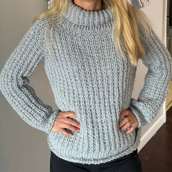 KNITTING PATTERN Boyfriend Fit, Classic Sweater, Unisex Fit, Easy Knit ...