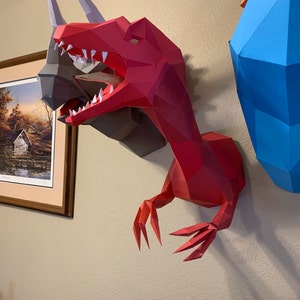 Papercraft Dinosaur T-REX TYRANNOSAURUS 3D Low Poly Paper - Etsy
