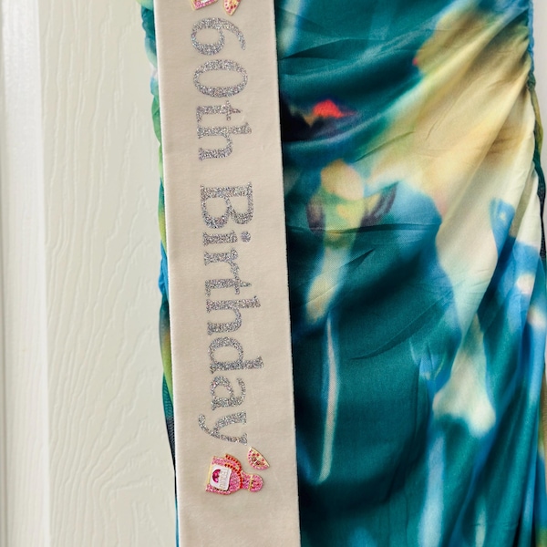 Custom Birthday Sash, Personalized Birthday Sash, Birthday Sash, Happy ...