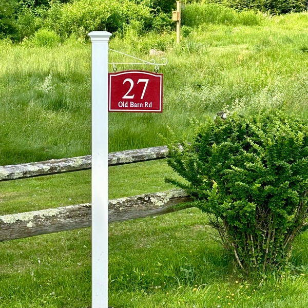 Oval Hanging House Number Sign, Signpost Sign, Wood Grain Address Sign ...