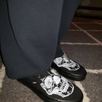 Custom Slip on Vans - Skeleton Skull Head - Etsy Canada